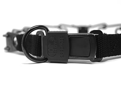 Herm Sprenger Black Stainless Steel Prong Dog Training Collar with Quick Release Buckle Ultra-Plus Pet Pinch Collar No-Pull Collar for Dogs Made in Germany 3.2mm x 20in Medium