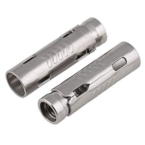 L-A M6 304 Stainless Steel Expansion Tube Anchor Expansion Pipe Internal Expansion Bolt M6 for Solid Wall and Drywall Anchor(5 Pcs), silver