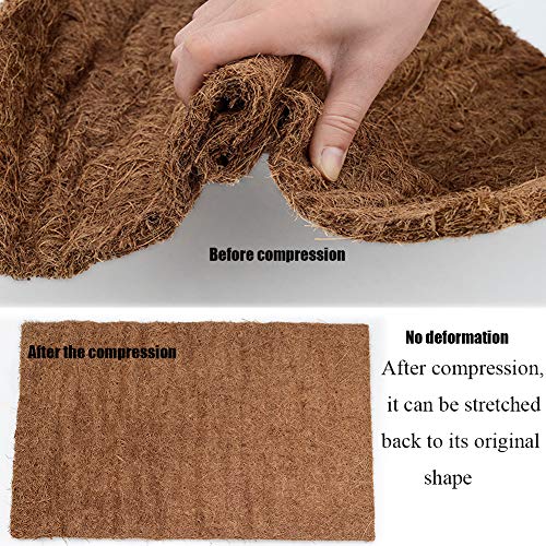 Hamiledyi Reptile Carpet Natural Coconut Fiber Tortoise Carpet Mat for Pet Terrarium Liner Reptile Supplies for Lizard Snake Chamelon Turtle Bedding Bunny Rabbit Mat(4 pcs)