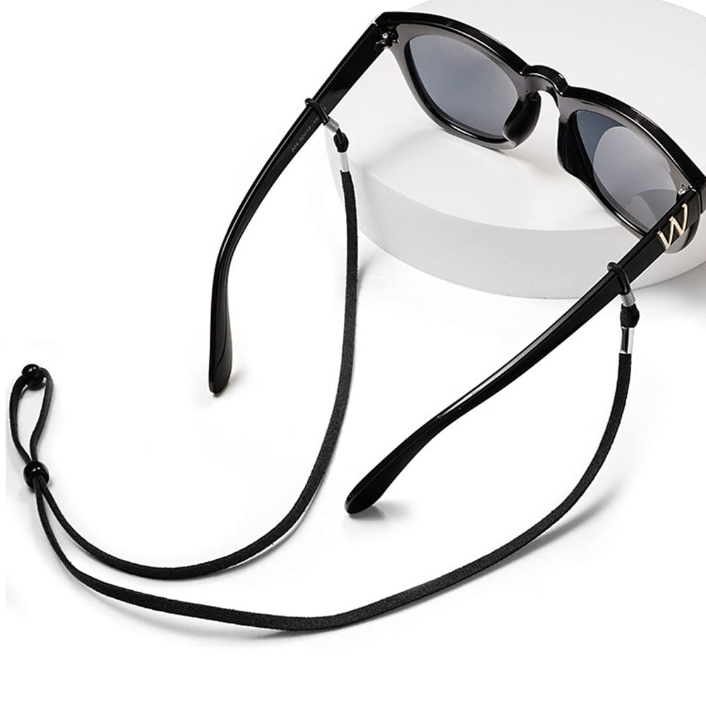 8PCS Premium Leather Eyeglass Straps, Adjustable Eyewear Retainers, Anti slip Eyeglass Chains Lanyard, Black, Gray, Brown, Blue, Dark Blue, Purple, Red 15 YJS Yjs001