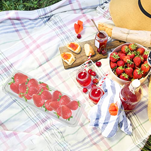 50 Pcs Transparent Cake Swiss Roll Container Food Container for Baking Plastic Containers with Lids 8.66 x 3.35 x 1.97β Clear Cake Container Disposable to Go Box for Restaurants Delivery Takeout