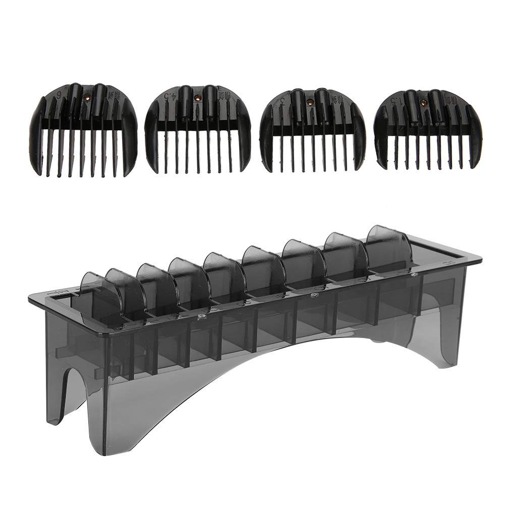 Rectangular Plastic Guide Comb Storage Box, 10 Grid Clipper Guard Holder Clippers Box Case Master with Rectangle Combs Guides Universal Base Tools Container Barbershop
