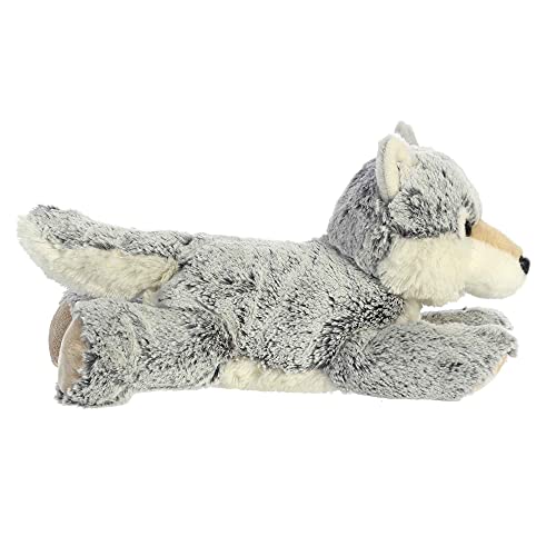 Aurora® Adorable Flopsie™ Winter Wolf™ Stuffed Animal - Playful Ease - Timeless Companions - Gray 12 Inches