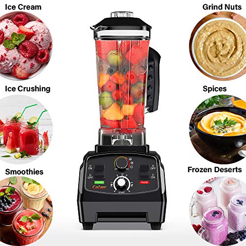 COLZER Professional Countertop Blender with 2200-Watt Base, Smoothie Blender,Built-in Timer,High Power Blender 2L Cups for Frozen Drinks,Shakes and Smoothies