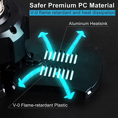 2-Pack LED Garage Lights, 80W LED Shop Light 5000K 8000LM Three-Leaf Garage Ceiling Light Fixtures,Adjustable Multi-Position Panels，E26 Base,LED Glow Light for Garage, Workshop Attic and Basement