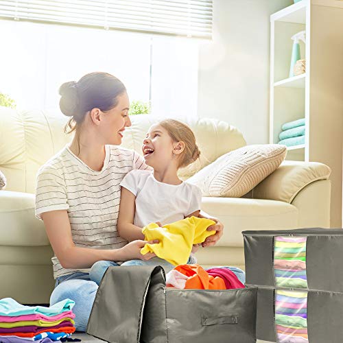 EZCASA Premium Large Capacity Storage Bag β Foldable Closet&Clothes&Blanket Organizer β Reinforced Handles with Durable Handles β For Comforter & Bedding (LARGE 55L)