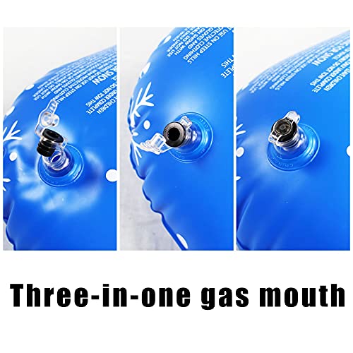 45 Inch Durable Large Inflatable Snow Sled with Reinforced Handle Heavy Duty Snow Scene Sledding for Teenagers and Adults (Blue, 45in)
