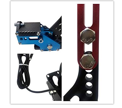Anngo USB Handbrake PC Windows for Sim Racing Games G25 G27 G29 T500 FANATECOSW Dirt Rally +Clamp (Black Type 2)