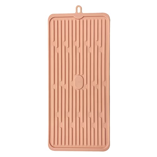 BIENKA GIZTAT,Under Sink mat Silicone Drying Mat for Kitchen Counter Silicone Sink Mats Silicon Dish Dry Mat Heat Resistant Kitchen Mat Drainage Rack (Color : Pink)