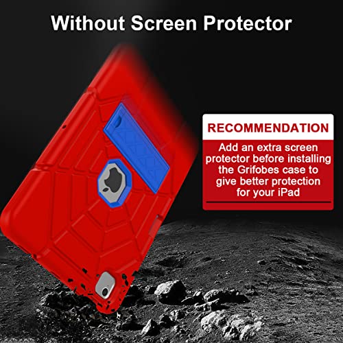 Grifobes for iPad Air 5th/4th Generation Case 2022/2020 10.9", for iPad Pro 11 inch 2022/2021/2020/2018 Heavy Duty Shockproof Rugged Cover with Pencil Holder Stand iPad Air 5 4 Gen for Kids Boy