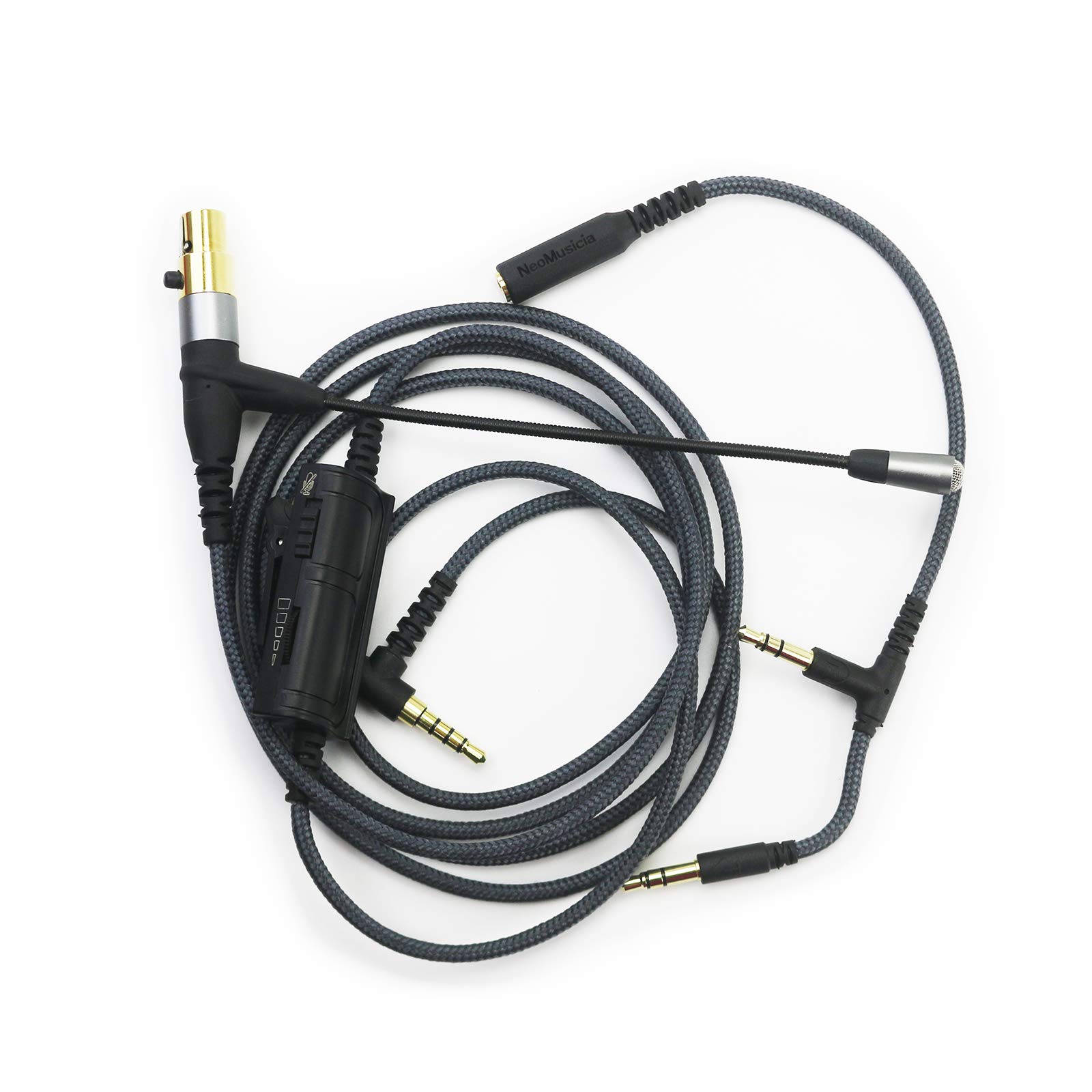 ABLET Boom Microphone Cable Compatible with Headphones AKG K240, K240S, K240MK II, Q701, K702, K271s, K271 MKII, Boompro Gaming Mic Compatible with Controller PlayStation PS4 or Xbox One, PC (150CM)