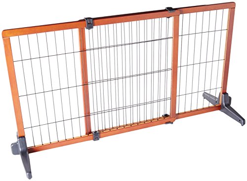 Carlson Extra Tall 70-Inch Wide Adjustable Freestanding Pet Gate, Premium Wood (2870 DS)