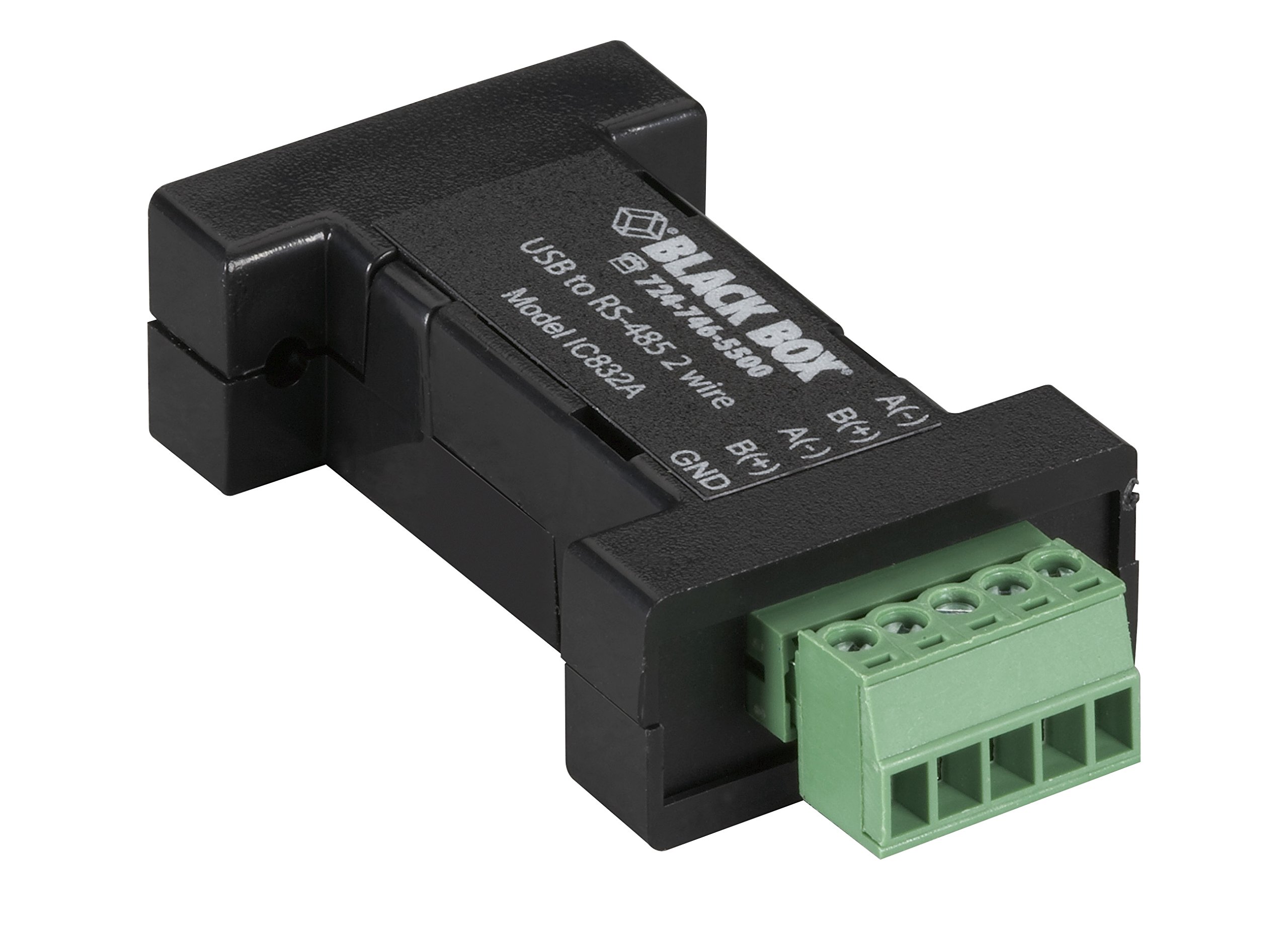 Black Box USB 2.0 to RS485 2-Wire Converter, Terminal Block, 1-Port