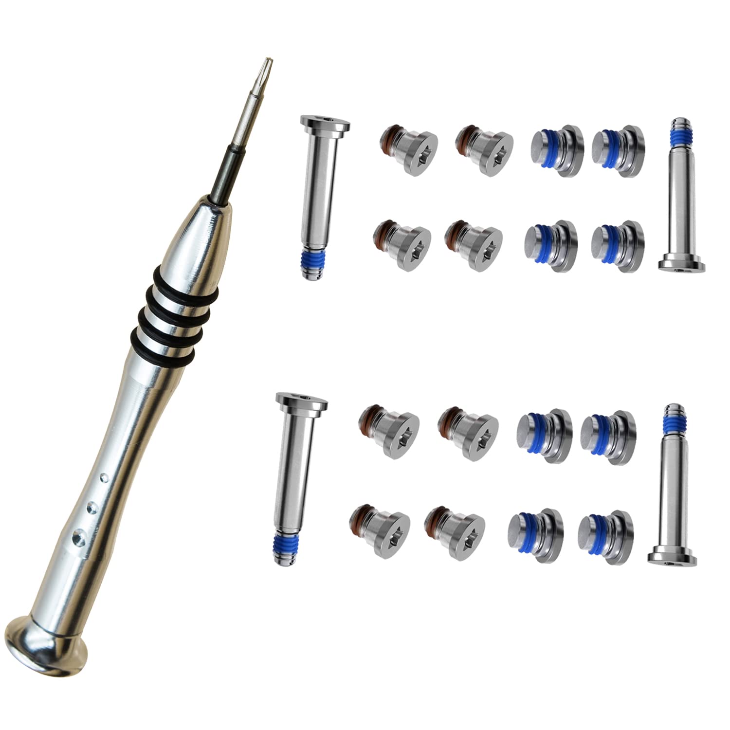 2 Sets Replacement Screws with Screwdriver for MacBook Air 13 inch A1369 A1466 2010 to 2017, Unibody Bottom Case Cover P5 Pentalobe Repair Replacement Tool Kit Notebook Laptop PC Computer Screw