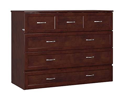 AFI Deerfield Murphy Bed Chest Full, Walnut