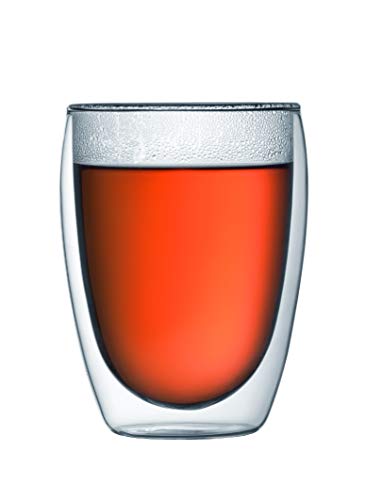 Bodum Pavina Glass, Double-Wall Insulate Glass, Clear, 12 Ounces Each, 2 Count (Pack of 1)