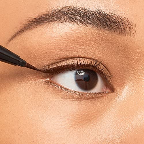 JOAH Line Up Liquid Eyeliner with Precision Felt Tip, Fast-Drying & Waterproof, Long Lasting, Smudge Proof Eye Liner, Effortless Control, Biotin Infused, Brown
