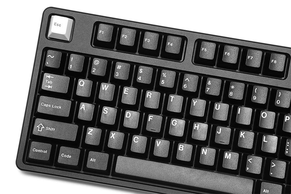 DROP GMK White-On-Black Custom Mechanical Keyboard Keycap Set - 146-keys, Doubleshot ABS Bow, Cherry Profile, for 60%, TKL, 1800 Layouts, etc.,