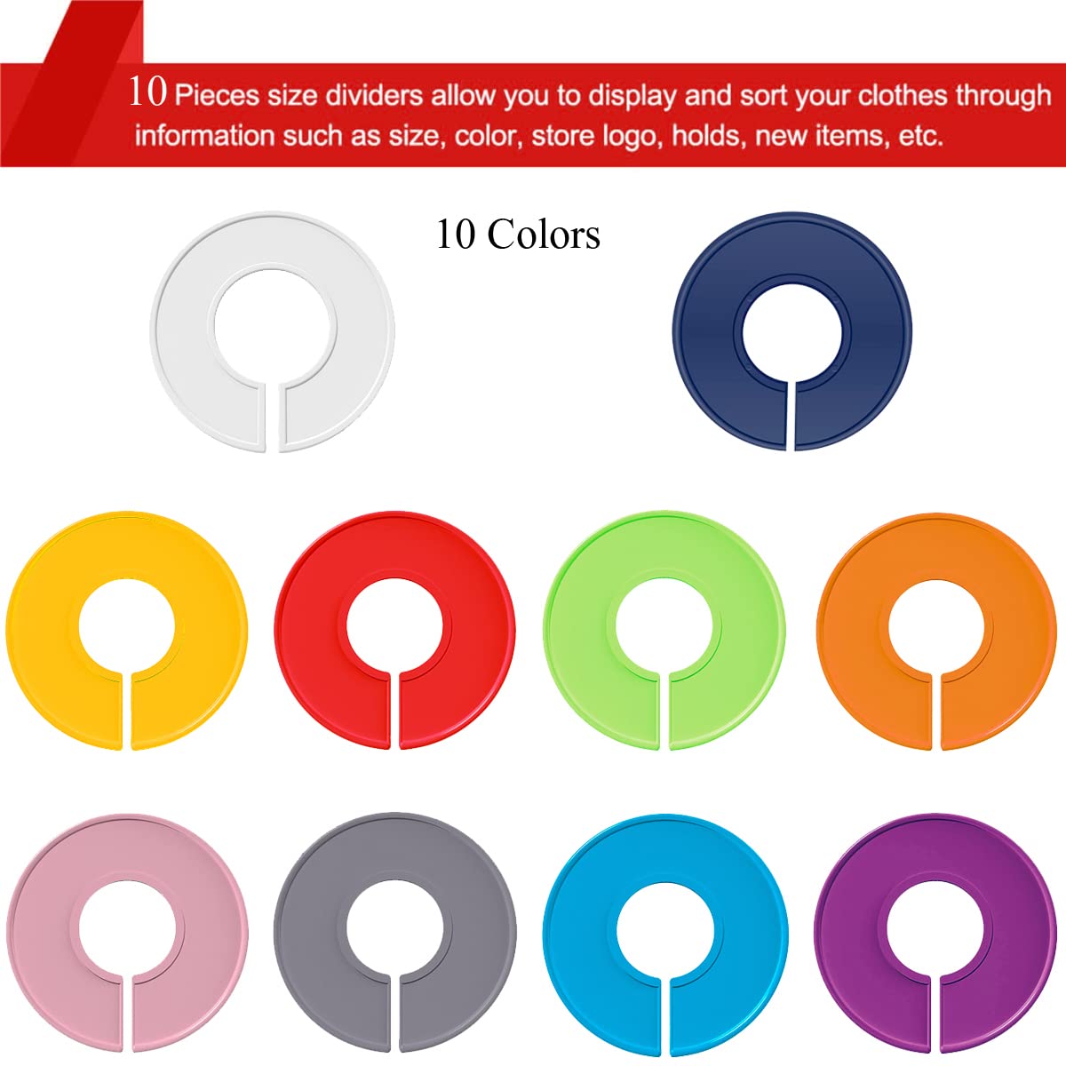 40PCS Clothes Hanger Connector Hooks, Cascading Clothes Hangers for Heavy Duty Space Saving Cascading Connection Hooks with 10 Pieces Clothing Size Dividers Hangers Closet Dividers for Clothes Closet
