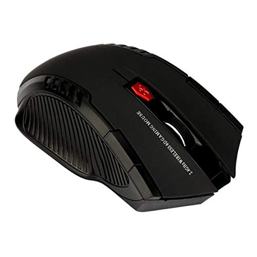 2.4GHz Wireless Optical Mouse Game Mice with USB Receiver Mause for PC Office Laptops (Black)