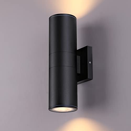 DAKAFUL Up and Down Wall Lights 1 Pack, Cylinder Outdoor Wall Sconce Light Aluminum Modern Outdoor Light Fixture and Exterior Wall Sconces Anti-Rust Waterproof for Porch Patio Wet Location Door Way