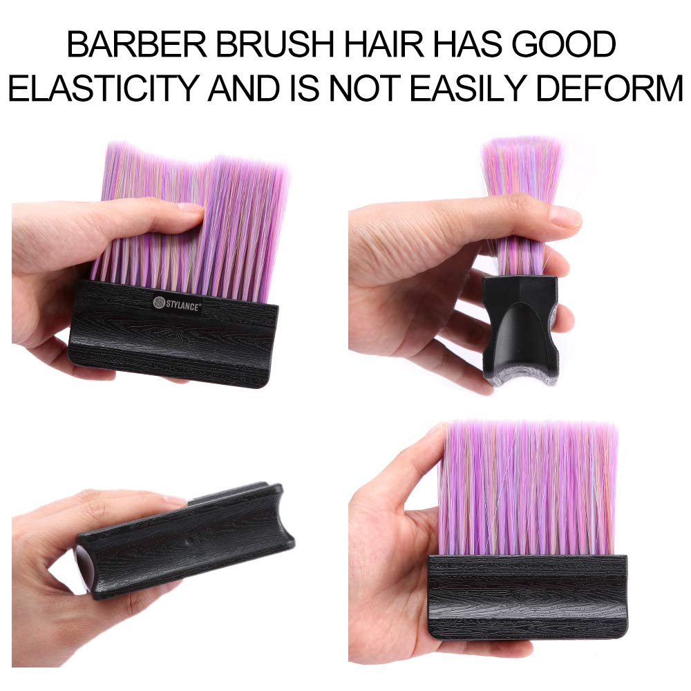 Barber Neck Duster Brush for Hair Cutting, Professional Soft Household Hair Brush, Professional Salon Tool Colorful Black Red