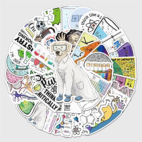 50PCS Pack Chemical Laboratory Equations Chemistry Stickers for DIY Laptops Stationery Phone Case Skateboard Gifts Decals for Kids Birthday Party