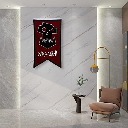 Bayyon Orks Banner Flag 30x50 Inch Man Cave Home Office Bed Room Decor (Red)