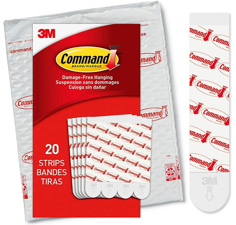 Command Large Replacement Strips, Re-Hang Indoor Hooks (GP023-20NA) with Refill Strips, Easy to Open Packaging
