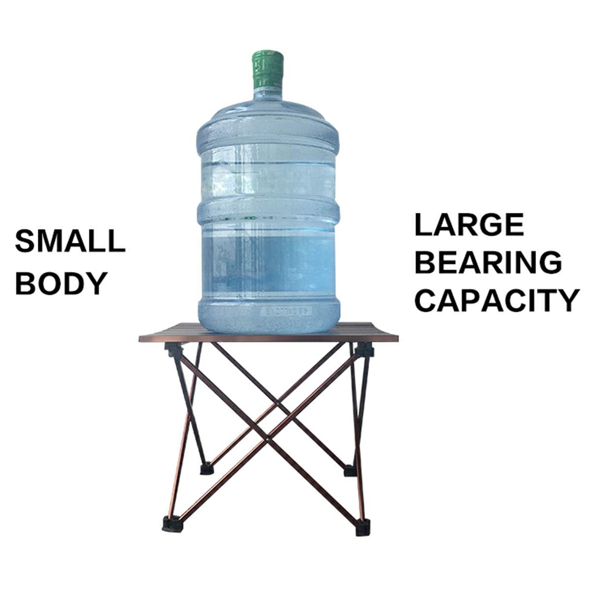 22" × 16" Portable Camping Table, 3.3lbs Lightweight Compact Folding Table Desk up to 50.7lbs for Picnic, Patio, Beach