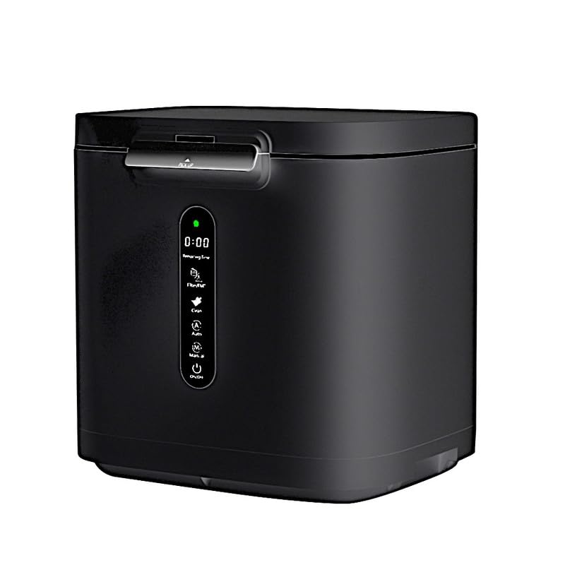 4L Garden Food Compost Machine, Kitchen Electric Composter, Turns Kitchen Waste to Fertilizer. Pitch-Black