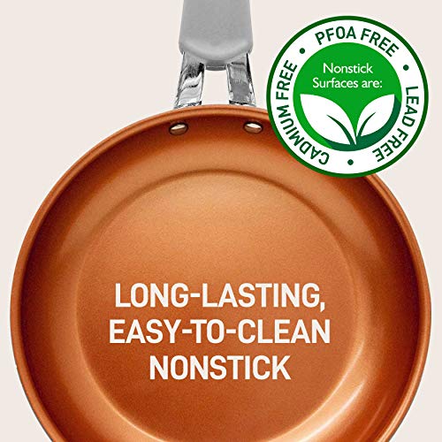 NutriChef Nonstick Cookware Excilon |Home Kitchen Ware Pots & Pan Set with Saucepan, Frying Pans, Cooking Pots, Lids, Utensil PTFE/PFOA/PFOS Free, 11 Pcs, Gray