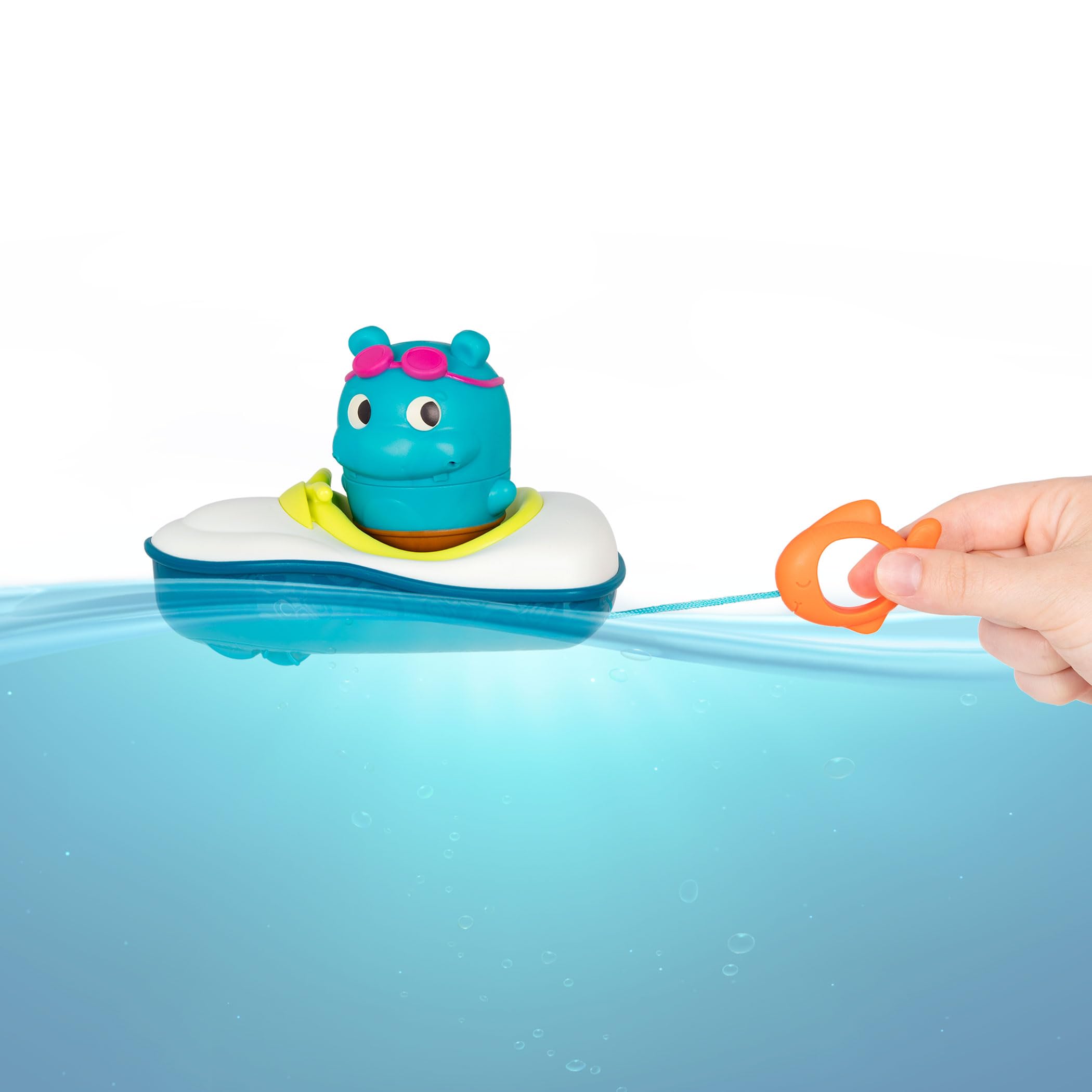 B. toys- Pull & Go Rider- Water Play Toy- Pull back boat- Color-changing rider- 10 months +