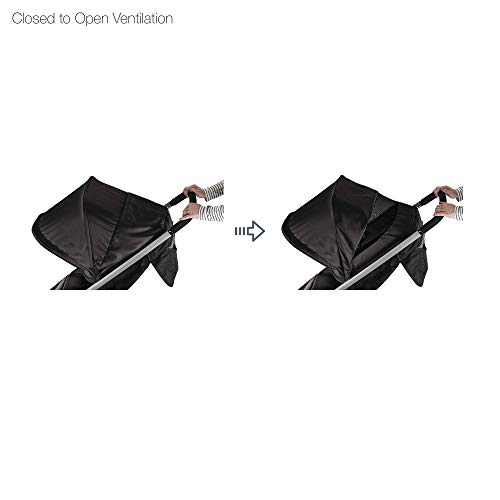 BRITAX B-Lively Travel System with B-Safe 35 Infant Car Seat | One Hand Fold, XL Storage, Ventilated Canopy, Easy to Maneuver, Raven (S05588500)