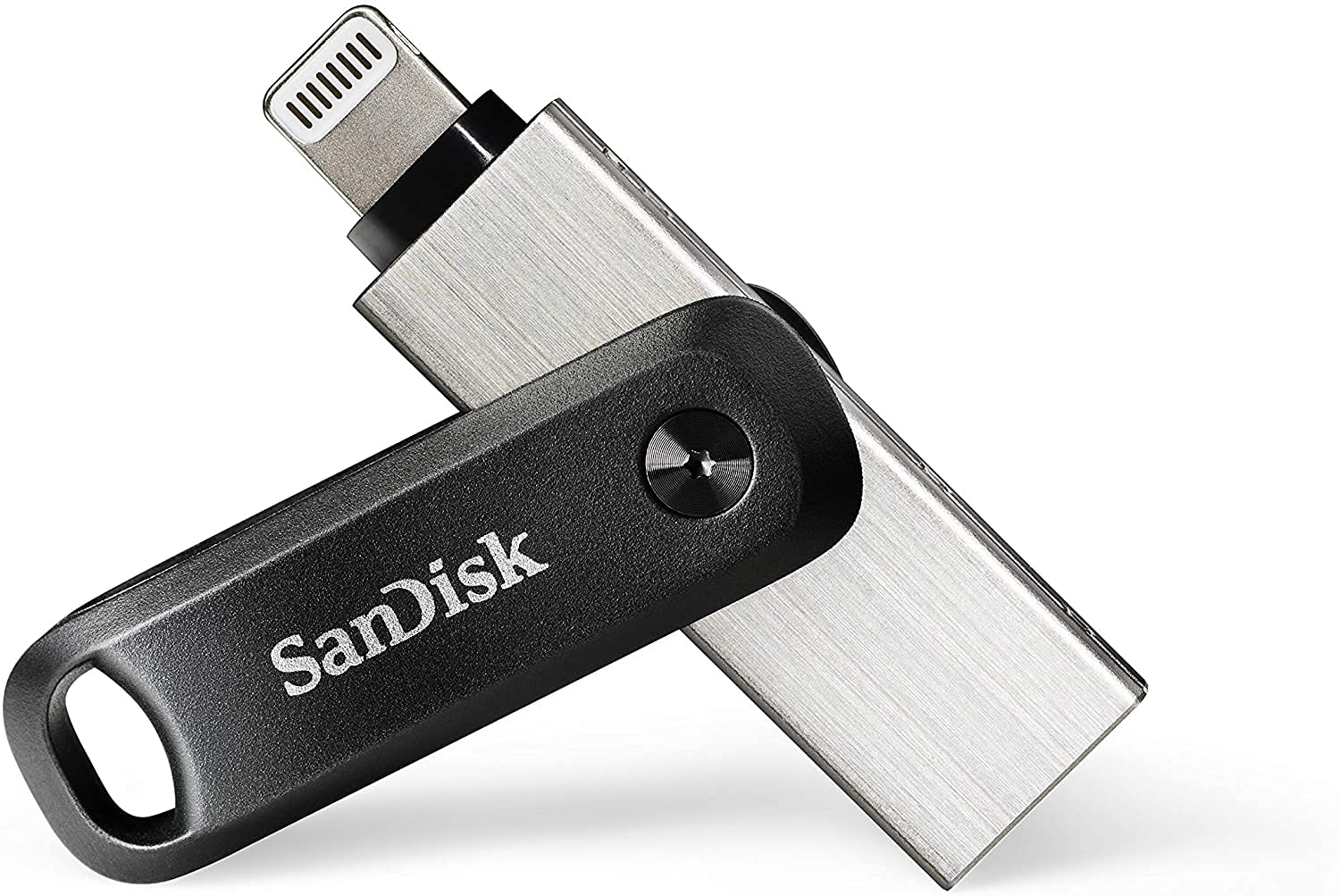 SanDisk 256GB iXpand Flash Drive Go for iPhone, iPad, Computer, Laptop - USB 3.0 Dual Drive with Reversible Lightning/TypeA Connectors SDIX60N-256G-GN6NE Bundle with 1 Everything But Stromboli Lanyard