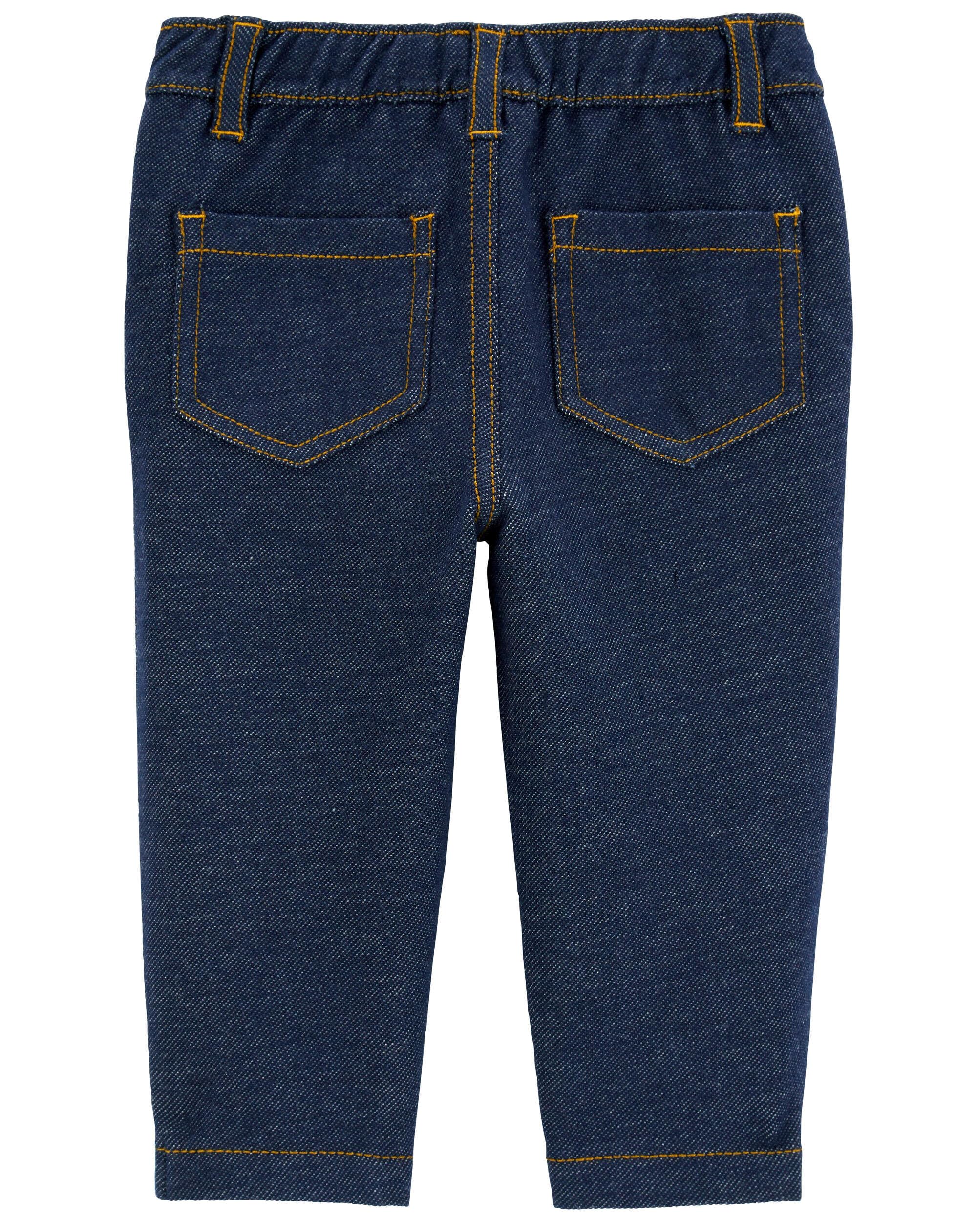 Carter's Baby Girls' Denim Jeggings (18 Months, Blue)