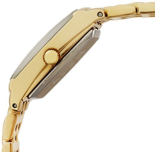 Armitron Women's 75/5195BKGP Diamond Accented Black Dial Gold-Tone Bracelet Watch