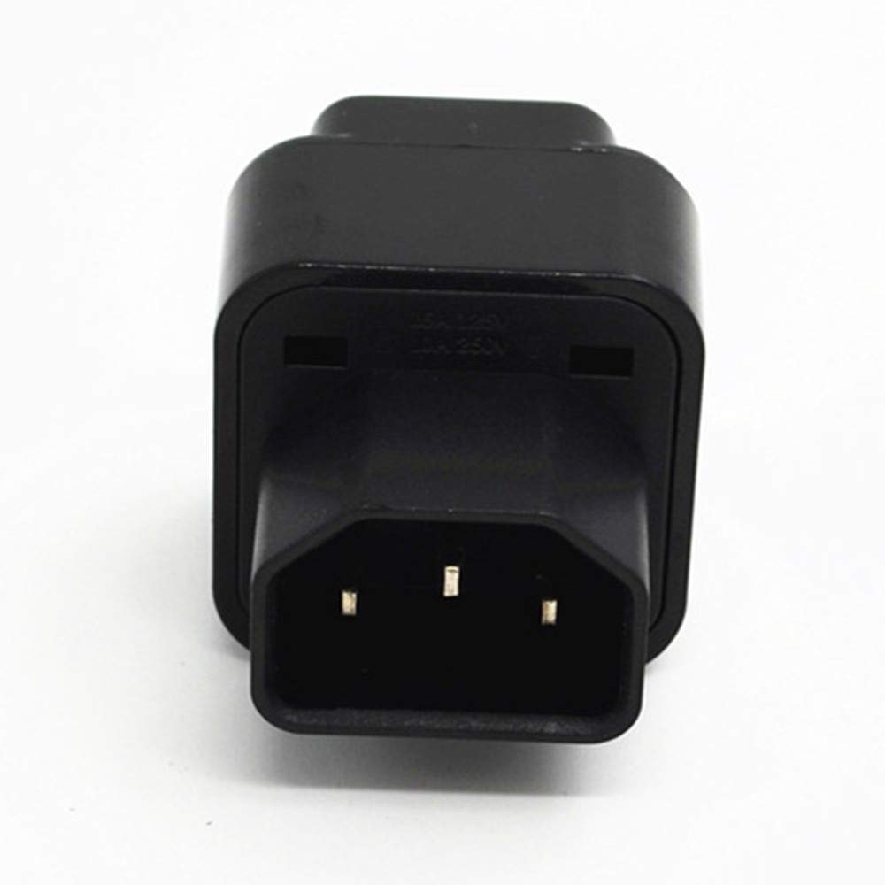ANRANK IC141320AK UPS IEC C14 to Universal Female EU US UK AU C13 Socket Power Adapter AC Plug (2 Pack)