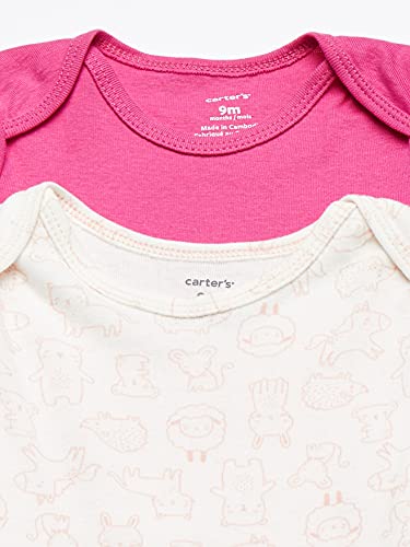 Carter's baby girls 2-pack 3-piece Set Cardigan Sweater, Pink Ears/Black Dots, Newborn US