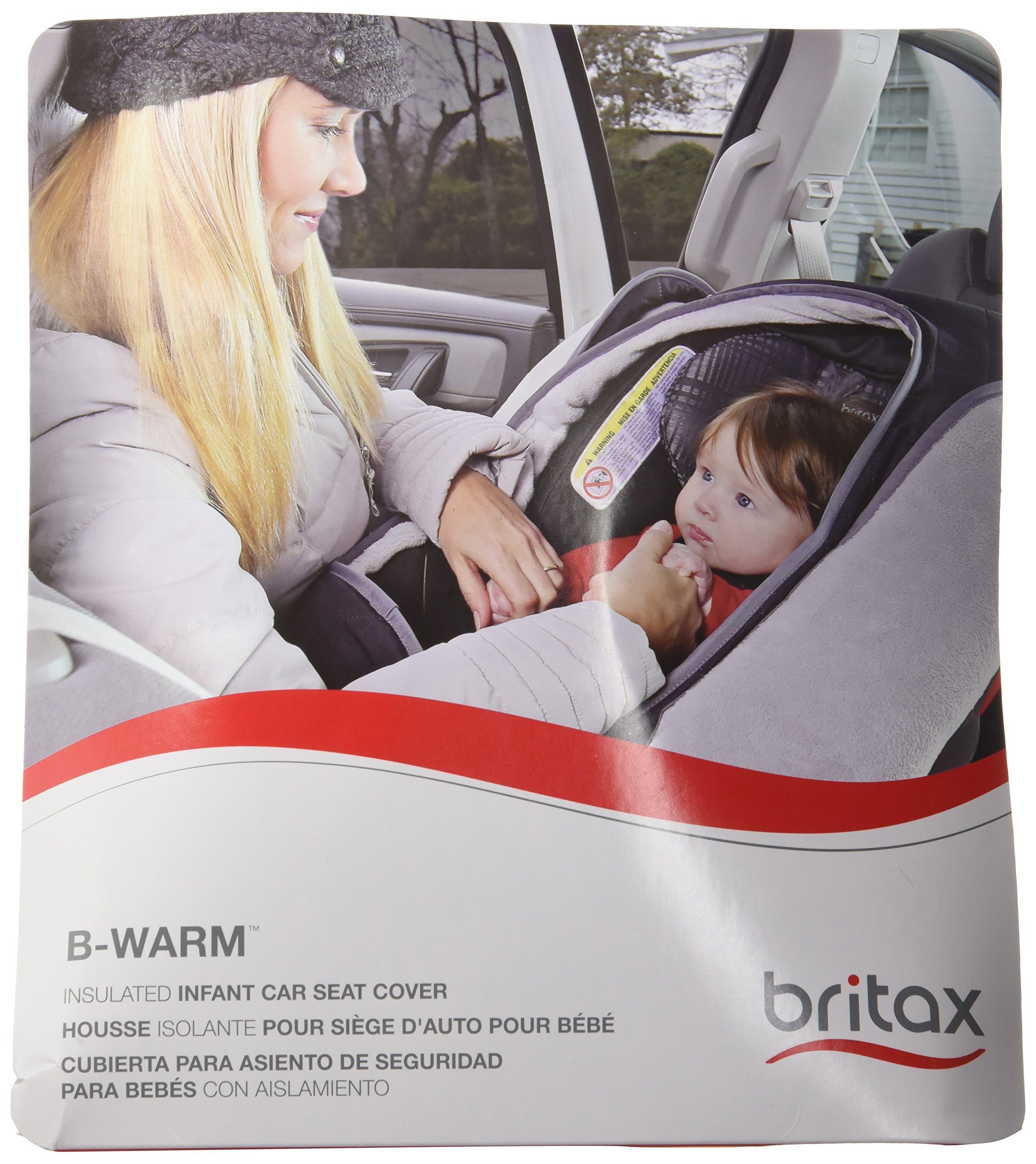 Britax B-Warm Insulated Infant Car Seat Cover, Machine Washable, Polar Mist