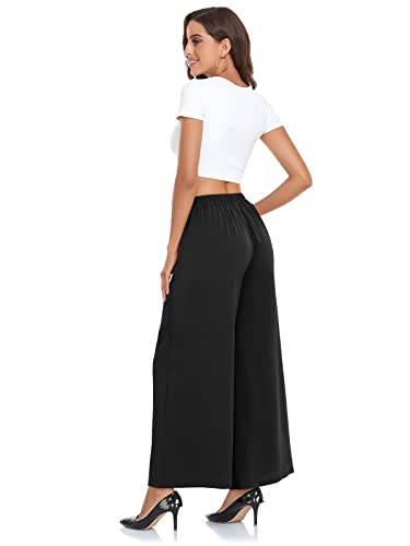 Arolina Women High Waist Wide Leg Long Pants Loose Fit Casual Palazzo Lounge Pants with Pockets