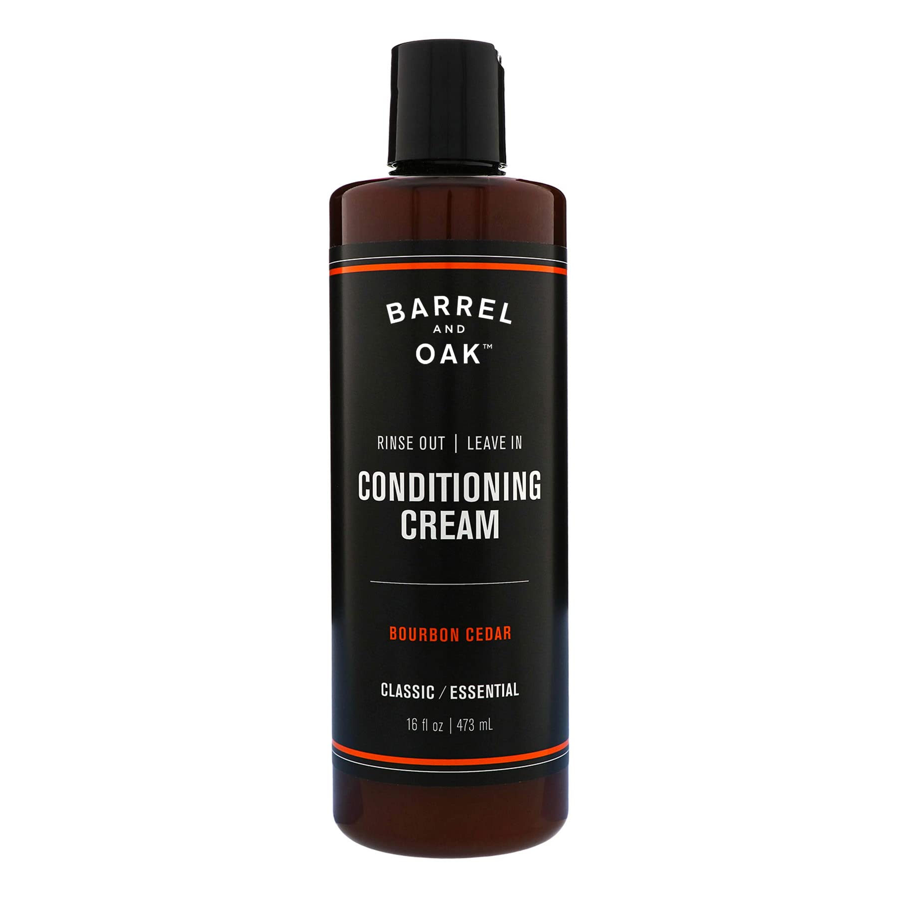 Barrel and Oak - Rinse Out Leave In Conditioning Cream, Conditioner, Hair Cream for Men, Restores Dry Hair, Aids Healthy Hair Growth, Natural Fragrance, Vegan (Bourbon Cedar, 16 oz)