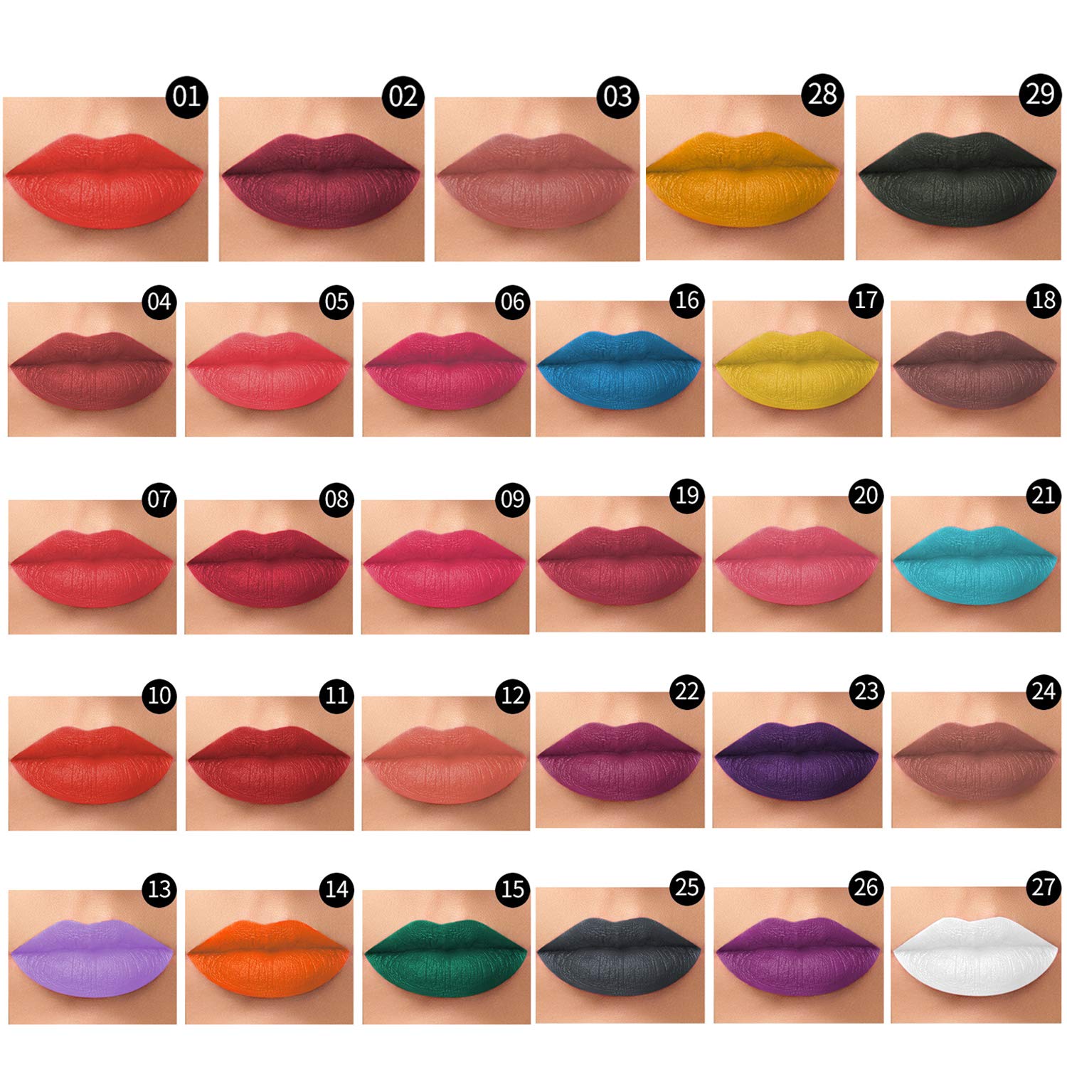 GL-Turelifes Halloween Matte Lipstick, Long Lasting, Non-stick Non-fading Black Lipsticks Vivid Vampire lipsticks for Masquerade, Cosplay, Halloween Makeup (#15 Green)