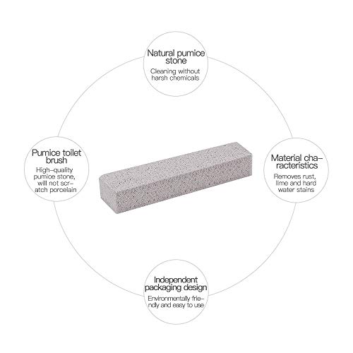 Dr.WOW 6 Pack Pumice Sticks for Cleaning, Pumice Scouring Pad,Grey Pumice Stone,Removing Rust and Grease,Household, Kitchen, Spa, Pool, Bath,Toilet,Household Cleaning