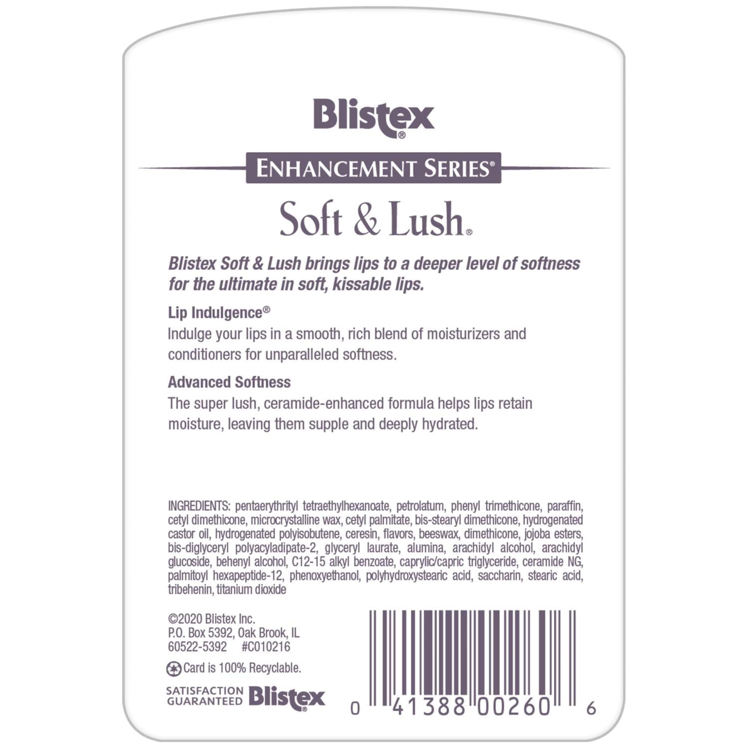 Blistex Soft & Lush Lip Balm, 0.13 oz (Pack of 3)