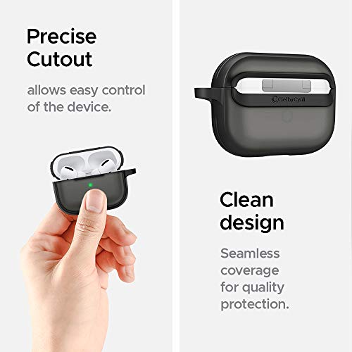 CYRILL Color Brick Designed for Apple Airpods Pro Case Cover for Men, PC case + TPU Bumpers - Matte Black