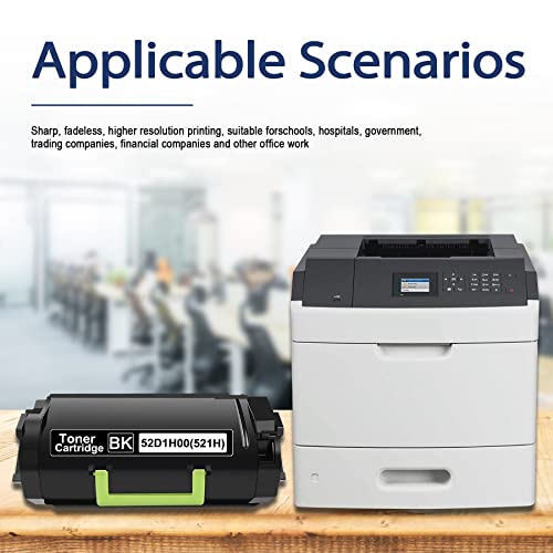 52D1H00 521H MS710 Toner Cartridge:DRA Compatible Replacement for Lexmark 26000 Pages MS810dtn MS811dtn MS810n MS710dn MS810dn MS811dn MS810de MS811n MS710n MS711dn (2-Pack Black)