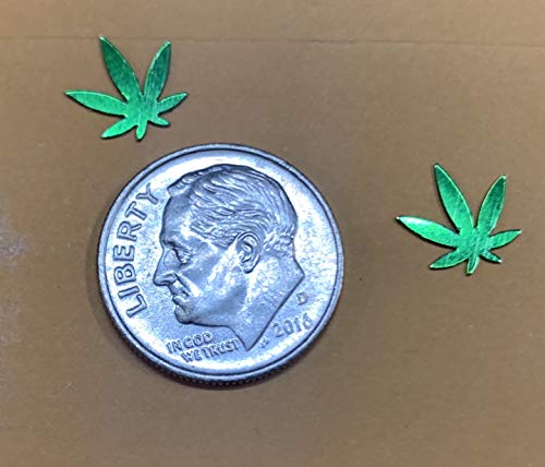 Confetti Marijuana Leaf 3/8" Green - Retail Pack #9713 QS0