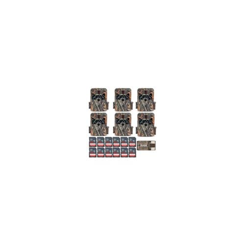 Browning Trail Cameras Strike Force Extreme (6-Pack) Bundle with 32GB SD Card (12-Pack) and USB Card Reader (19 Items)