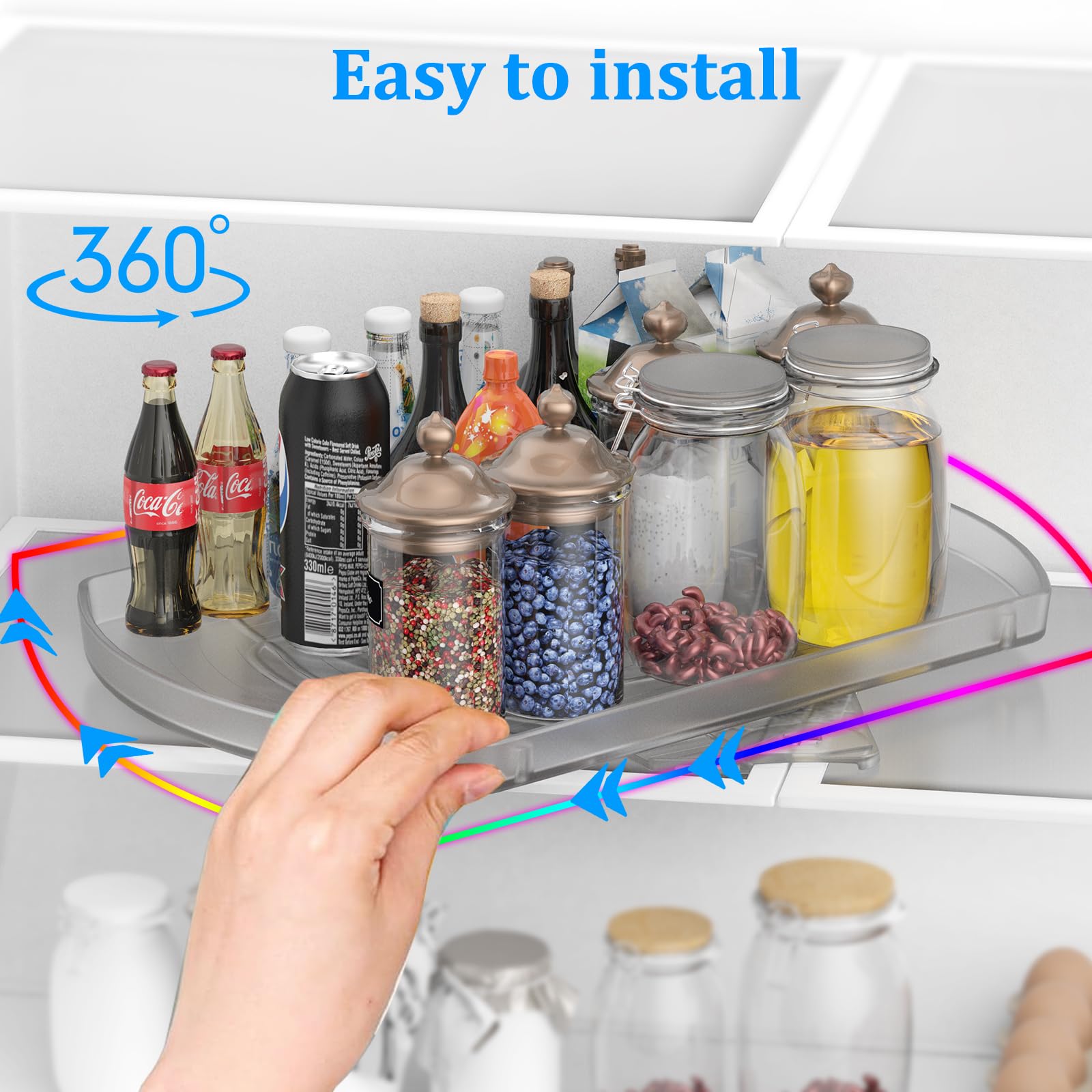 2 Tiers Lazy Susan for Refrigerator